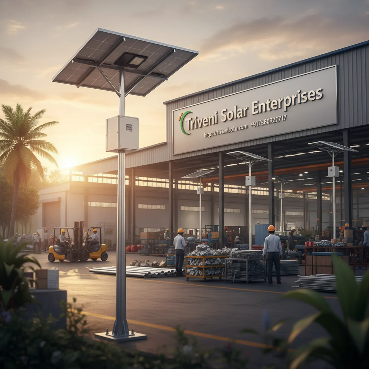 Top Solar Lighting Pole Manufacturer in India: Triveni Solar
